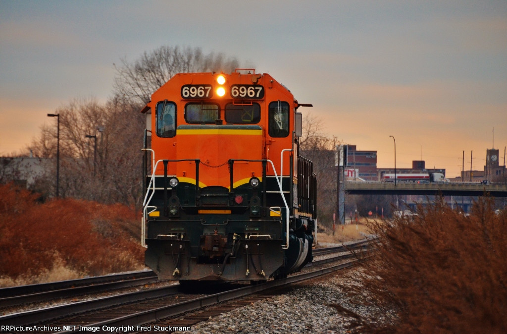 WE 6967 is on her way to National.